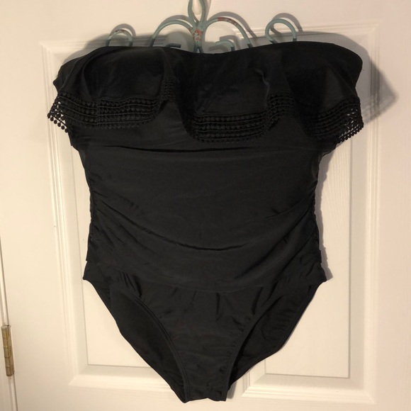 Kona Sol | Swim | Kona Sol One Piece Strapless Swim Suit W Lace Detail ...